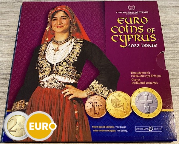 Euro set BU FDC Cyprus 2022 Traditional costumes | 2eurocommemorative.ie
